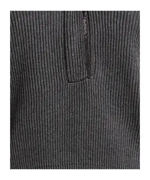 Brunello Cucinelli Lightgrey Vneck Shortsleeve Knit Sweater