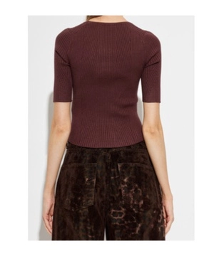 ALLSAINTS Square Neck Rib Knit Top