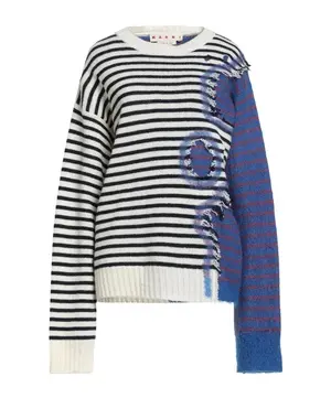 Marni Striped Intarsia-knit Crewneck Jumper - No