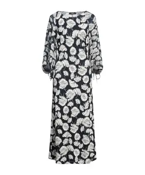Max Mara Floral Print Trumpet Dress - Blue