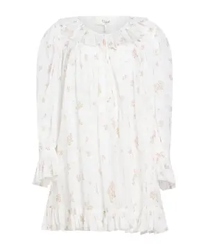 Chloé Floral Maxi Dress - White