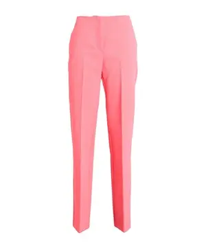 MAXCO. Solid-colored Pleated Trousers - Pink