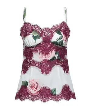 Dolce & Gabbana Floral Lace Sleeveless Top - White