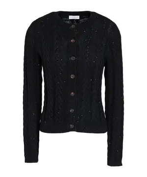 Brunello Cucinelli Plain Colour Cardigans - Black