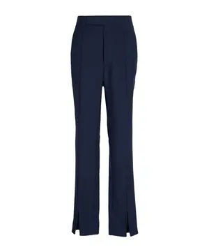 Marni Minimalist Wool Tapered Pants - Blue