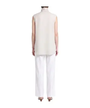 Brunello Cucinelli Solidcolor Sleeveless Lightweight Top