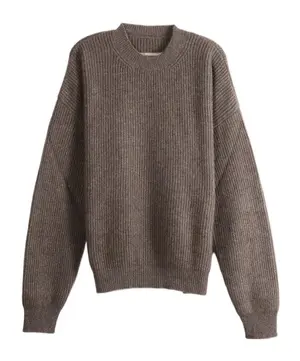 UMA WANG Long-sleeve Crew-neck Sweater - Brown