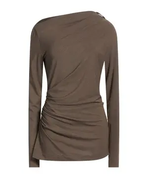 Brunello Cucinelli Plain Colour T-shirts - Brown
