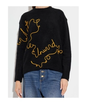 ALLSAINTS Embroidered Crew Neck Sweater