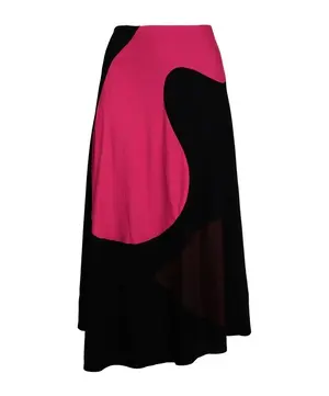 Tory Burch Multicolor Chiffon Aline Skirt - Black