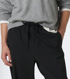 FRAME Drawstring Wool Casual Trousers