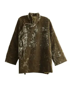 UMA WANG Asymmetric-front Casual Jacket - Dark Olive