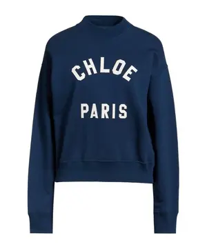 Chloé Solid-color Pullover Hoodie - Blue