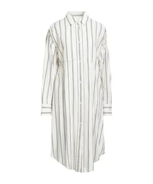MAISON MARGIELA Striped Shirt Dress - Ivory