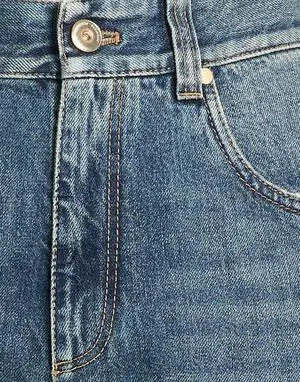 Brunello Cucinelli Plain Colour Denim Trousers