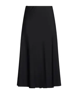 Brunello Cucinelli Solidcolor Wool Aline Skirt - Black