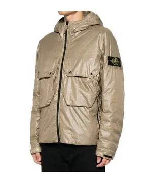 Stone Island Logo-patch Hooded Padded Jacket