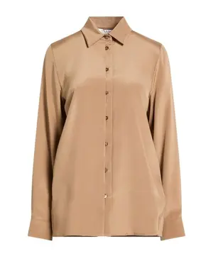 Max Mara Solid Colour Satin Stretchy Long Shirt - No