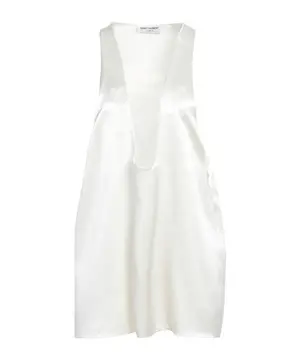 Saint Laurent Satin Sleeveless Top - White