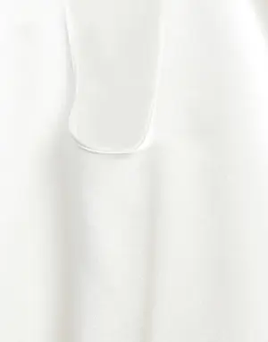 Saint Laurent Satin Sleeveless Top - White