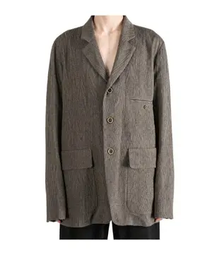 UMA WANG Long-sleeve Blazer - Grey/blue