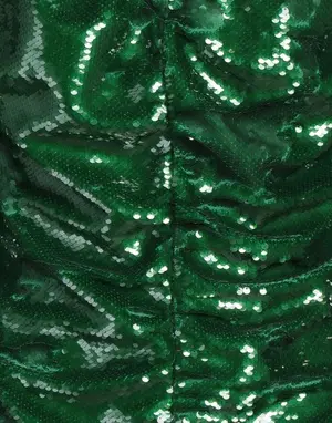GANNI Short-sleeved Sequined Mesh Top