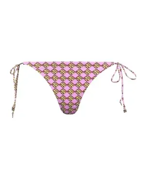 Tory Burch Geometric Print Tie-side Bikini Bottoms - Pink