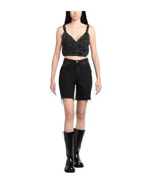 Dolce & Gabbana Multicolored Sleeveless Knit Crop Top