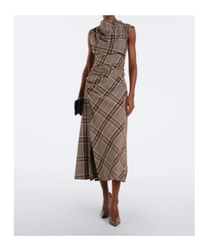 Simkhai Burke Draped Plaid Dress