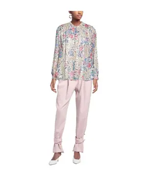Isabel Marant Étoile Floral-print Jacquard Long Sleeve Shirt - Off-white