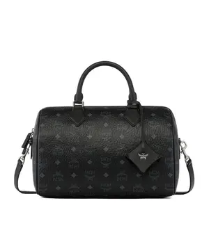Mcm Zippered Shoulder Bag - Black