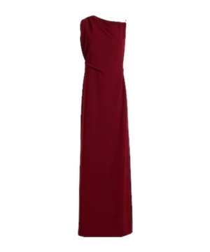 Max Mara Sleeveless Spliced Long Dress - Red