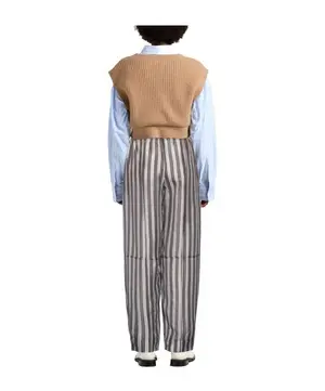 GANNI Striped Tapered Pants