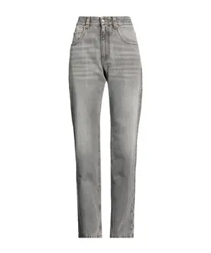 Brunello Cucinelli Plain Colour Denim Trousers - Grey
