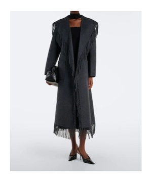 Simkhai Carrie Fringed Wrap Coat