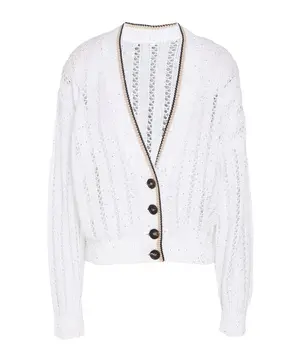 Brunello Cucinelli Solidcolor Lightweight Sweater - White