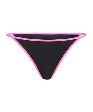 GANNI Twotone Bikini Bottoms - Black