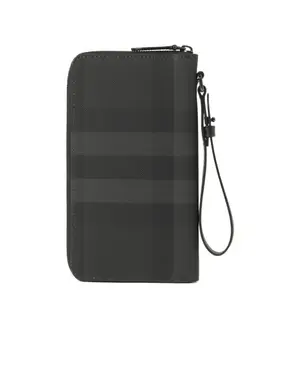 Burberry Checked Zip-up Wallet