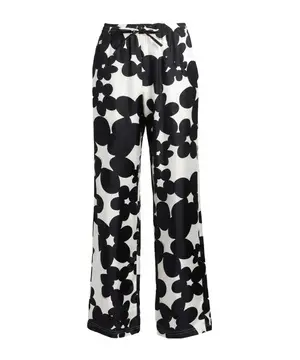 Marni Floralprinted Satin Loungewear Pants - Black