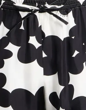 Marni Floralprinted Satin Loungewear Pants - Black