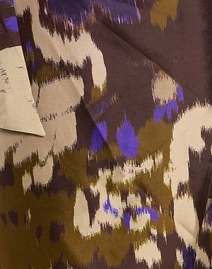 Max Mara Multicolor Satin Midi Skirt