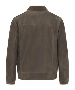 Brioni Long-sleeve Zip-up Leather Jacket