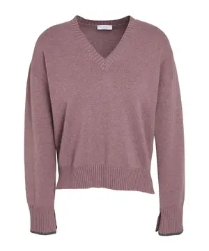 Brunello Cucinelli Mediumweight Cashmere Vneck Longsleeve - No