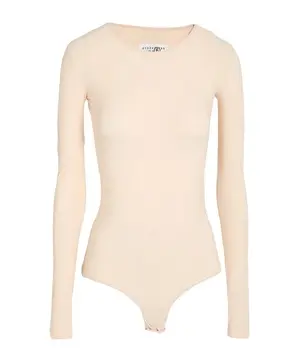 MAISON MARGIELA Solid-color Stretch Knitted Top - Beige