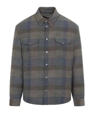 Etro Check-pattern Button-up Shirt - Brown