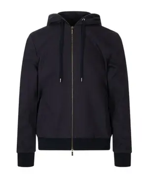 Peserico Zip-up Hooded Casual Jacket - Black