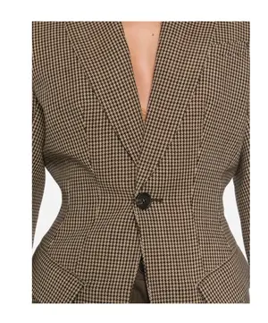 THE SEAFARER Kora Houndstooth Blazer
