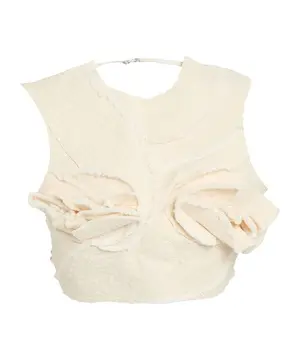 Jacquemus Sleeveless Solid-colored Cropped Top - Ivory