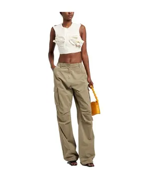Jacquemus Sleeveless Solid-colored Cropped Top