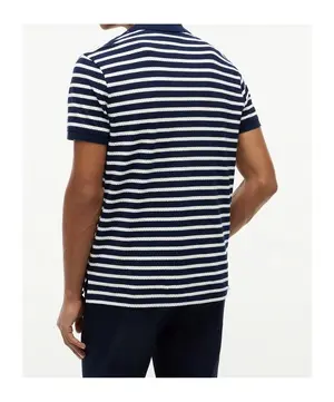 Tommy Hilfiger Striped-print Logo-embroidered Polo Shirt